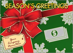 Financial Snow Christmas Cards Personalized For Your Business
