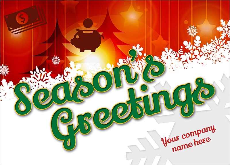 Financial Snow Card (Glossy White) | Ziti Cards