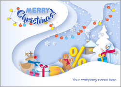 Financial Gift Wrap Christmas Cards Customized For Your Business