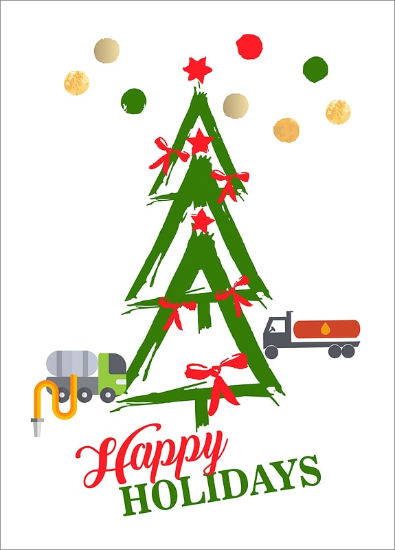 Fuel Tree Holiday Card (Glossy White) | Ziti Cards