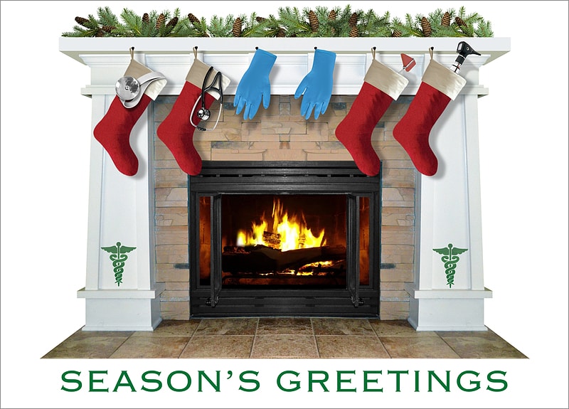 Healthcare Christmas Card (Glossy White) | Ziti Cards