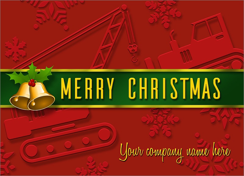 Heavy Machinery Card Red (Glossy White) | Ziti Cards
