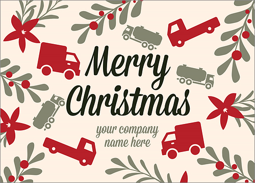 Custom Dump Truck Tools Holiday Cards | Ziti Cards