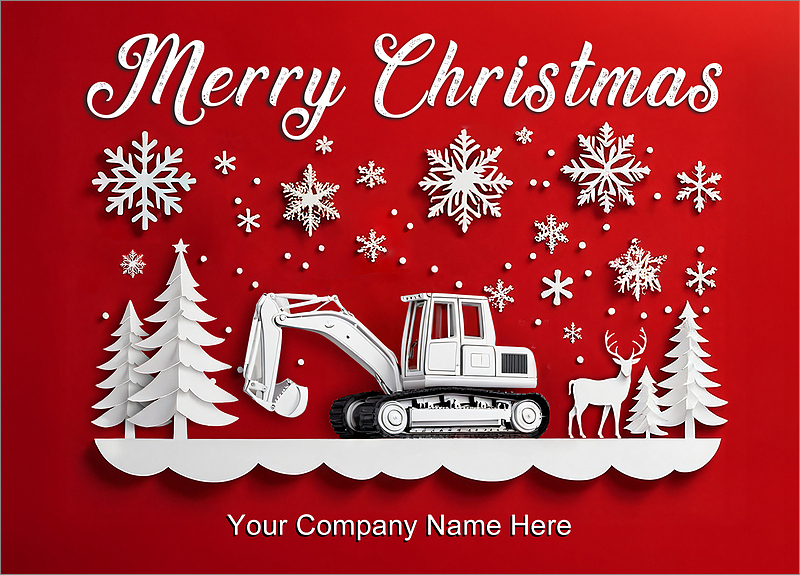Holiday Machinery Card (Glossy White) | Ziti Cards
