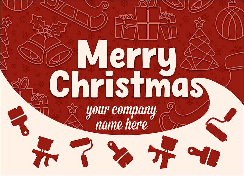 Holiday Paint Card (Glossy White) | Ziti Cards
