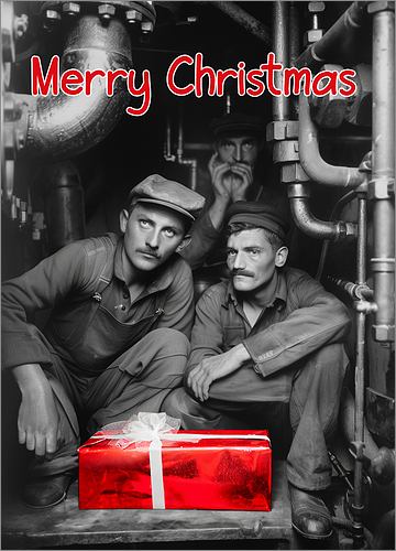 Personalized Plumber Tools Christmas Cards | Ziti Cards