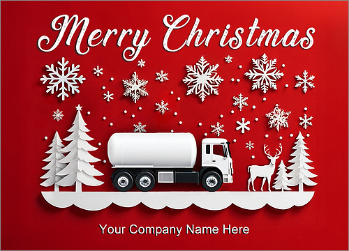 Tanker Truck Ornament Cards Customized For Your Business