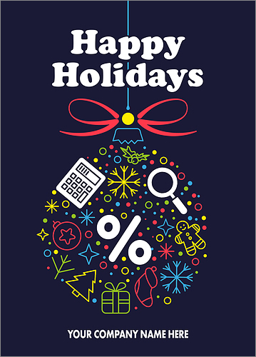 Tax Reindeer Christmas Cards Personalized For Your Business