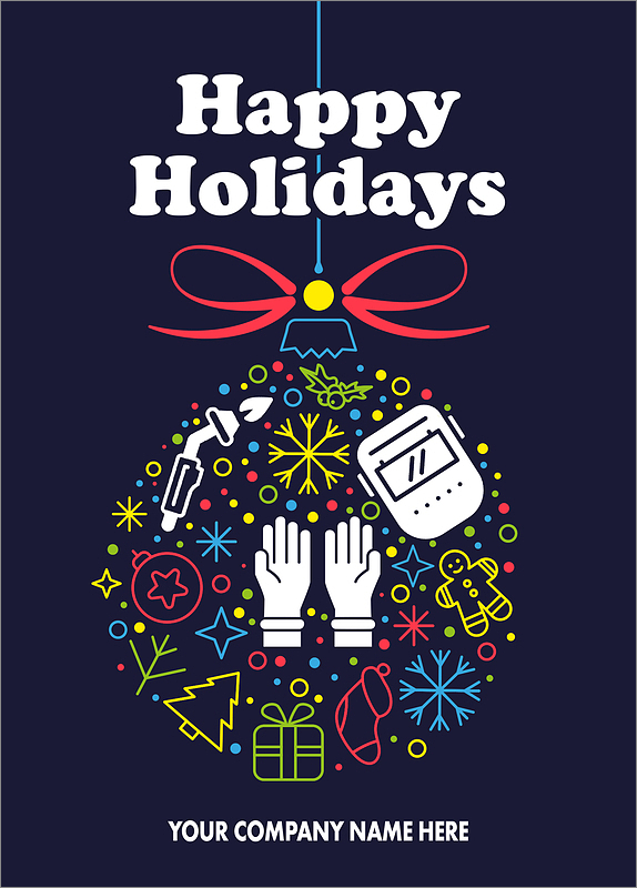 Holiday Welder Card (Glossy White) | Ziti Cards