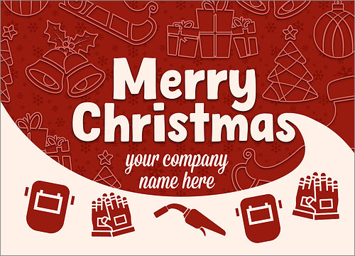 Personalized Welder Snowman Holiday Cards | Ziti Cards