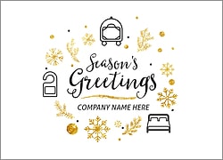 Custom Snowy Hotel Christmas Card | Ziti Cards