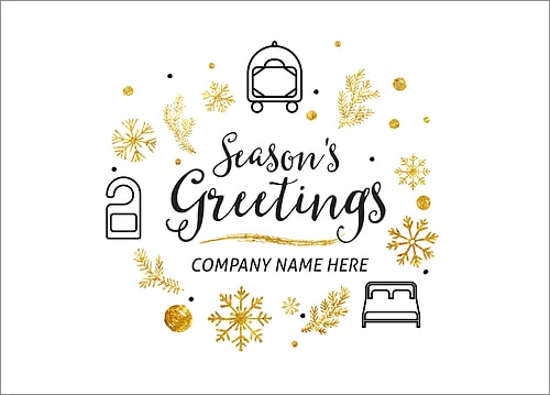 Custom Snowy Hotel Christmas Card | Ziti Cards
