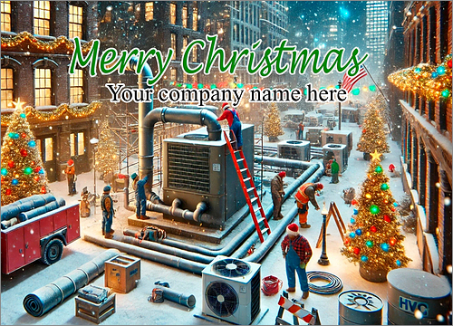 HVAC Christmas Cards Personalized For Your Business