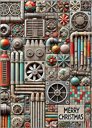 Custom Snowy HVAC Christmas Card | Ziti Cards