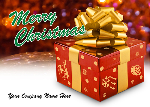 HVAC Card Green Christmas Cards Customized For Your Business