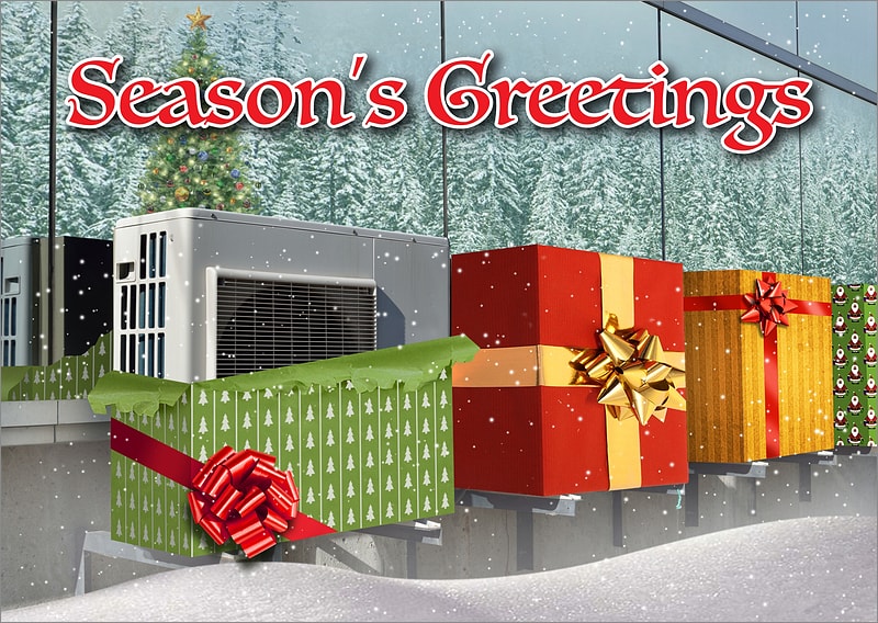 HVAC Gifts Holiday Card (Glossy White) | Ziti Cards