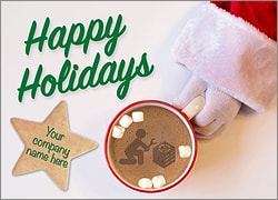 HVAC Star Tree Christmas Cards Customized For Your Business