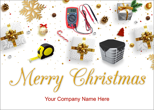 Custom Snowy HVAC Christmas Card | Ziti Cards