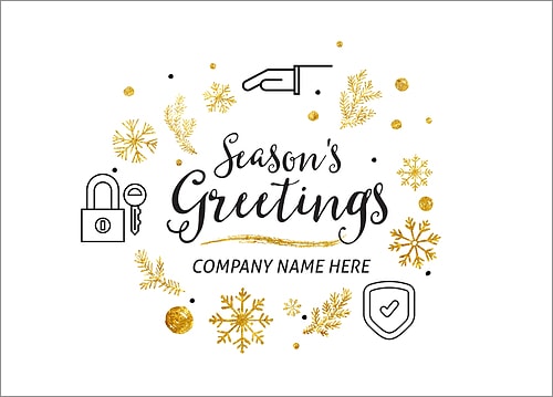 Insurance Gift Wrap Christmas Cards Customized For Your Business