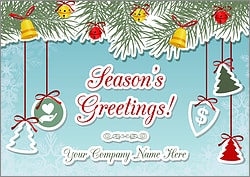 Insurance Christmas Sky Cards Customized For Your Business
