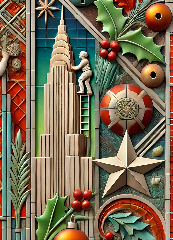 Ironworker Star Tree (Glossy White) | Ziti Cards