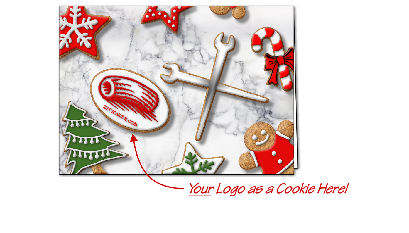 Ironworker Logo Cookies (Glossy White) | Ziti Cards