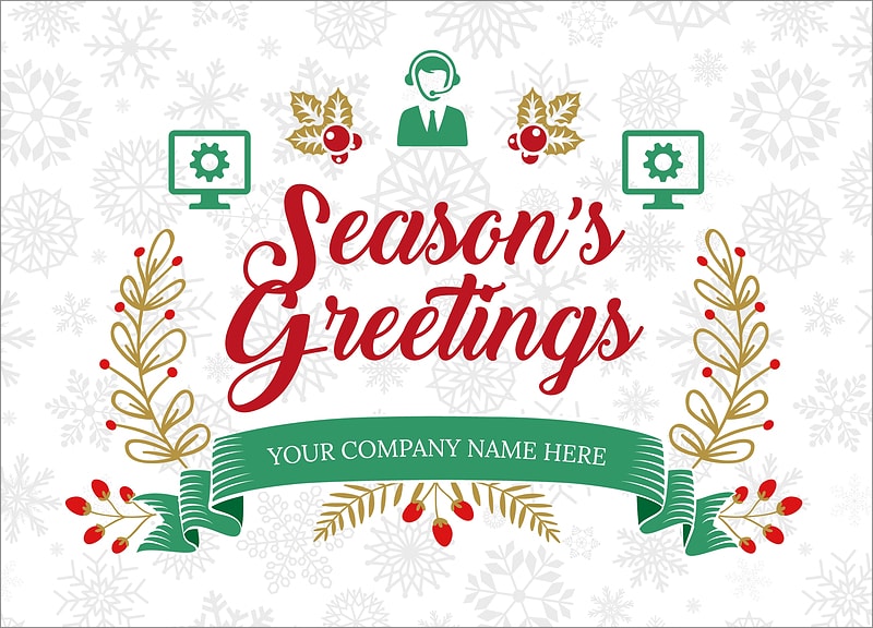 IT Snowflake Christmas Card (Glossy White) | Ziti Cards