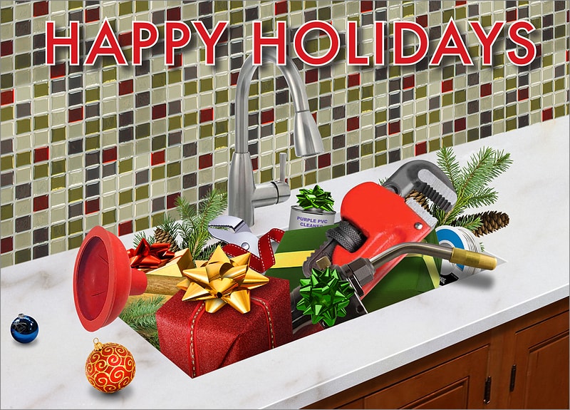 Kitchen Sink Christmas Card (Glossy) | Ziti Cards