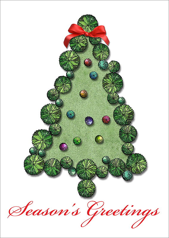 Landscape Christmas Tree Card (glossy) | Ziti Cards