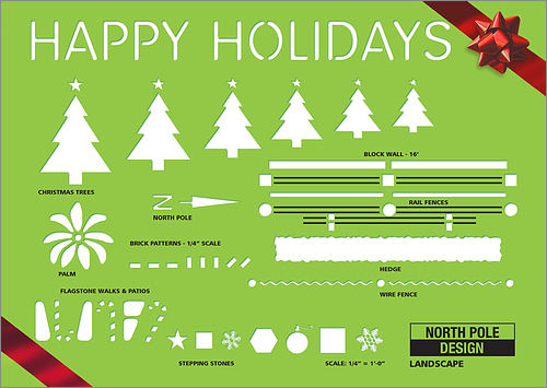 Red Landscape Architect Christmas Cards | Ziti Cards