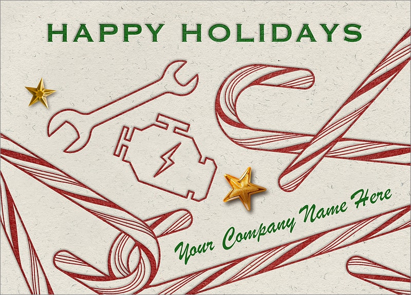 Mechanic Candy Canes (Glossy White) | Ziti Cards