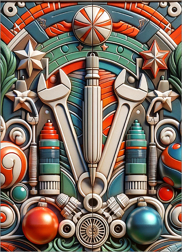 Mechanic Snowfall Christmas Cards Customized For Your Business