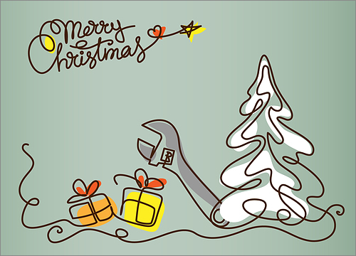 Auto Tree Holiday Cards Customized For Your Business