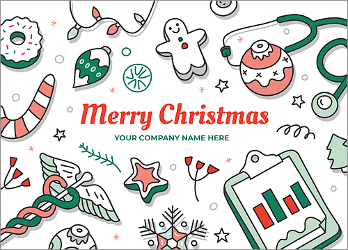 Medical Christmas Candy Cards Customized For Your Business