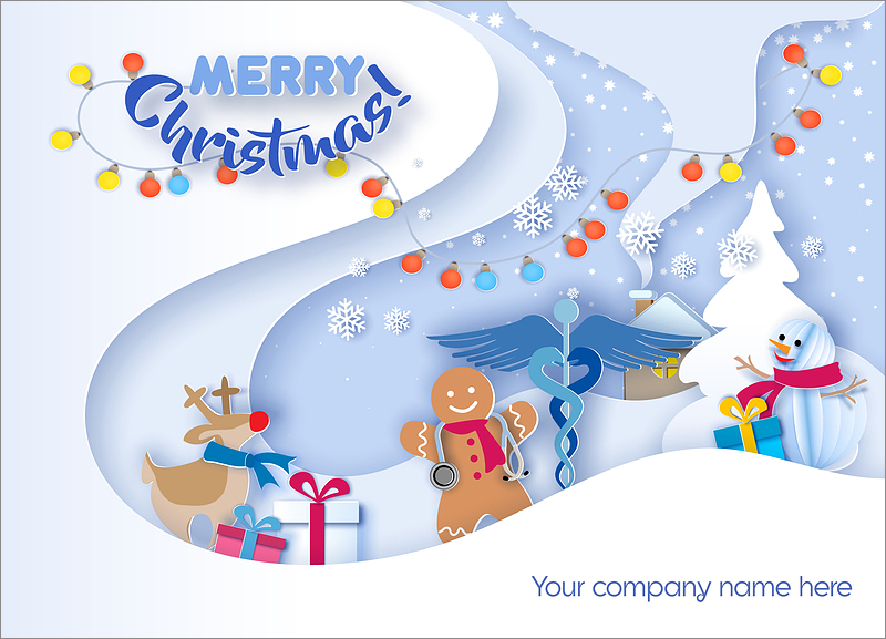 Medical Snowflakes Card (Glossy White) | Ziti Cards