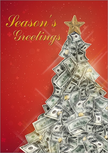 Banking Reindeer Christmas Cards Personalized For Your Business
