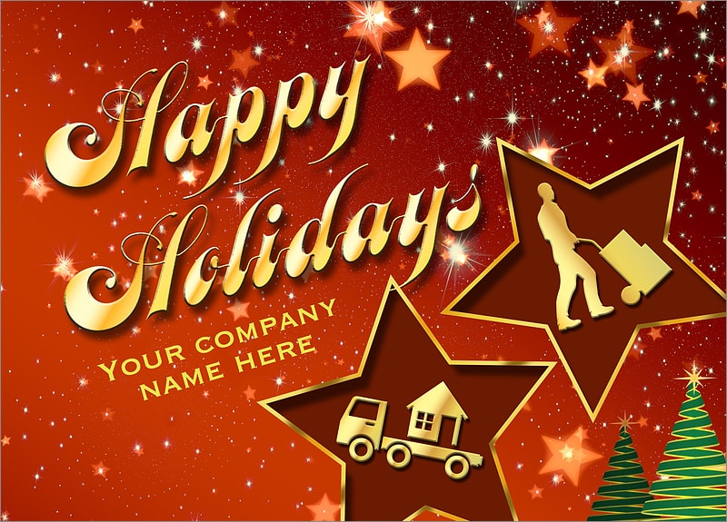 Moving Christmas Sky Cards Customized For Your Business