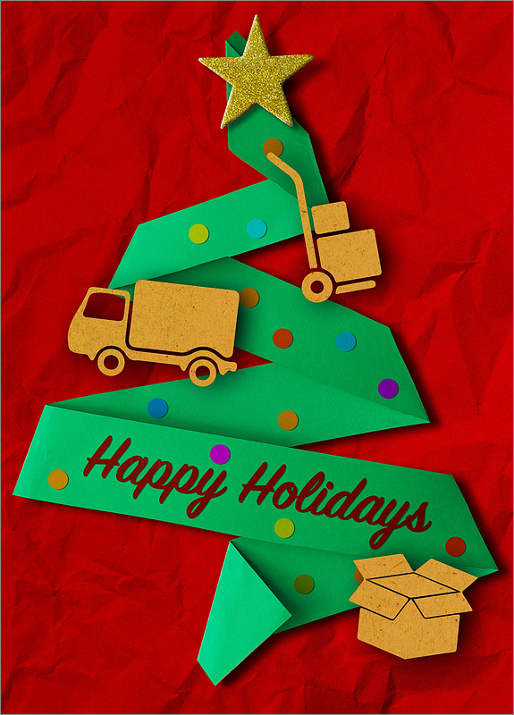 Moving Green Tree Card (Glossy White) | Ziti Cards