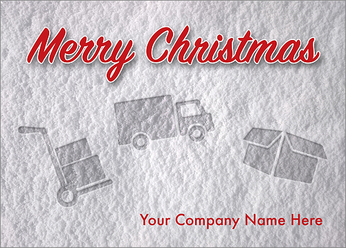 Moving Card Green Christmas Cards Customized For Your Business
