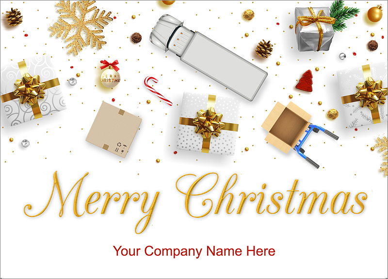 Moving Tools Christmas Card (Glossy White) | Ziti Cards