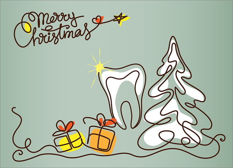 Oral Christmas Card (Glossy White) | Ziti Cards