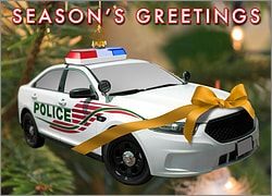 Custom Snowy Police Christmas Card | Ziti Cards