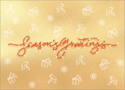 Personalized Painter Tools Christmas Cards | Ziti Cards