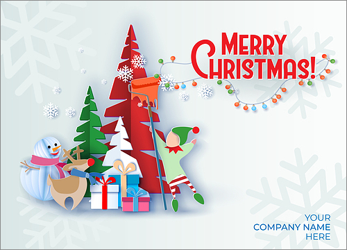 Personalized Painter Tools Christmas Cards | Ziti Cards