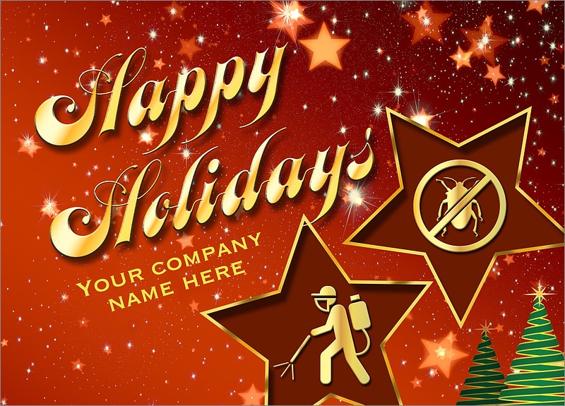Pest Control Christmas Sky (Glossy White) | Ziti Cards