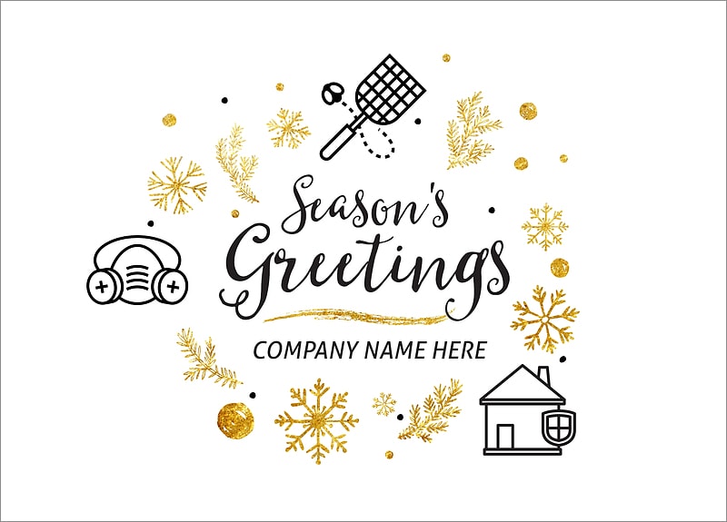 Pest Control Holiday Card (Glossy White) | Ziti Cards