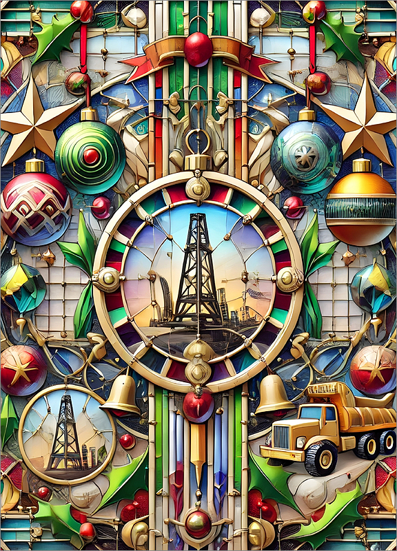Petroleum Christmas Card Heady (Glossy White) | Ziti Cards