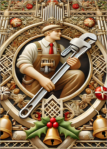 Plumbing Christmas Cards Personalized For Your Business