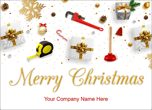 Personalized Plumber Tree Christmas Card | Ziti Cards