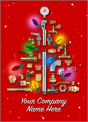 Personalized Plumber Christmas Lights Cards | Ziti Cards